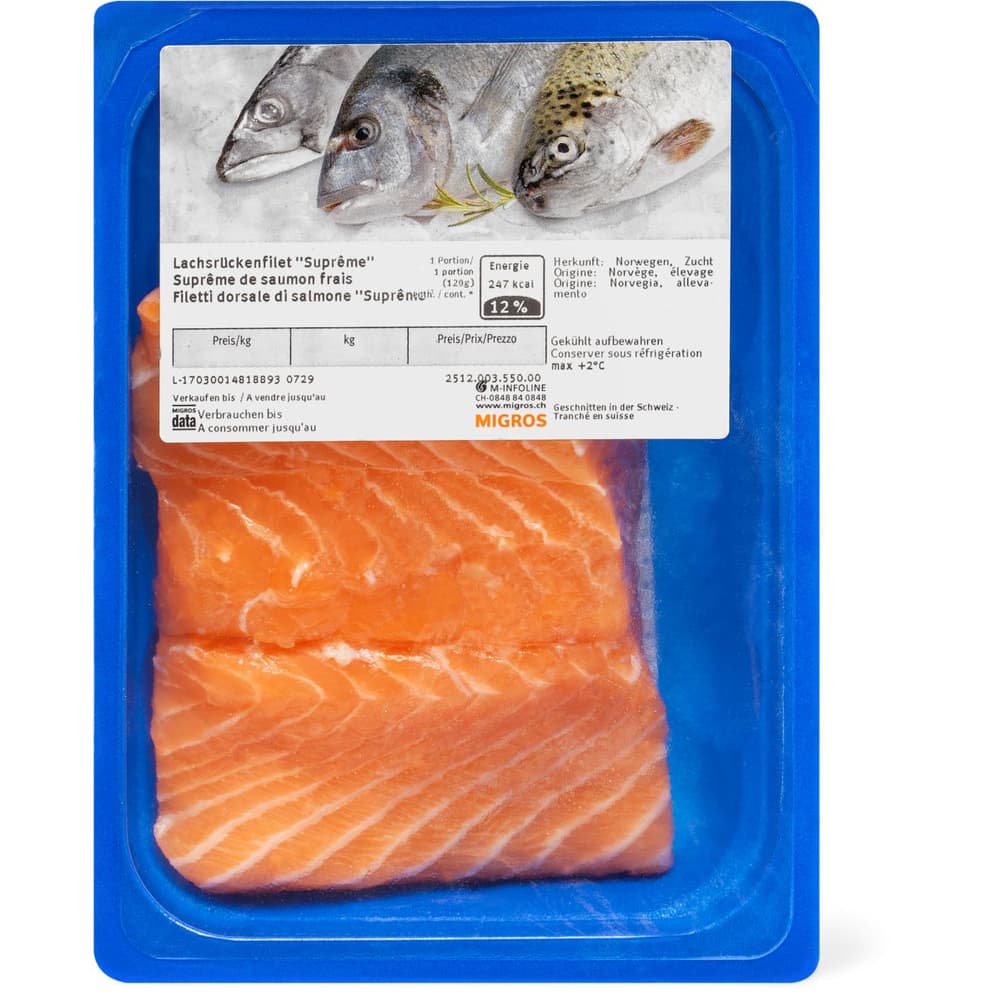 M-Classic ASC · Salmon fillets without skin • Migros Online