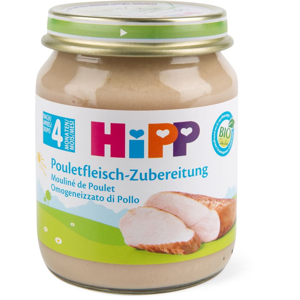 HiPP Bio · Babygläschen mit Pouletfleisch-Zubereitung · Ab 4 Monaten ...