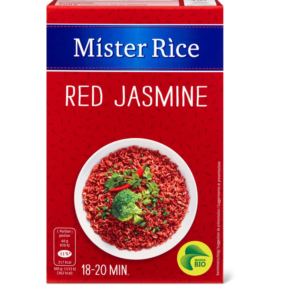 Mister Rice · Bio Langkornreis · Roter Jasminreis • Migros