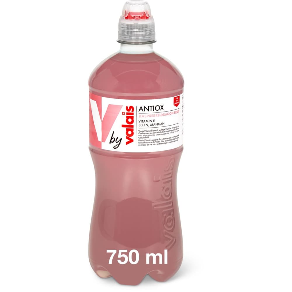 Valais V Antiox · Bevanda vitaminica · Lampone & Frutto del drago • Migros