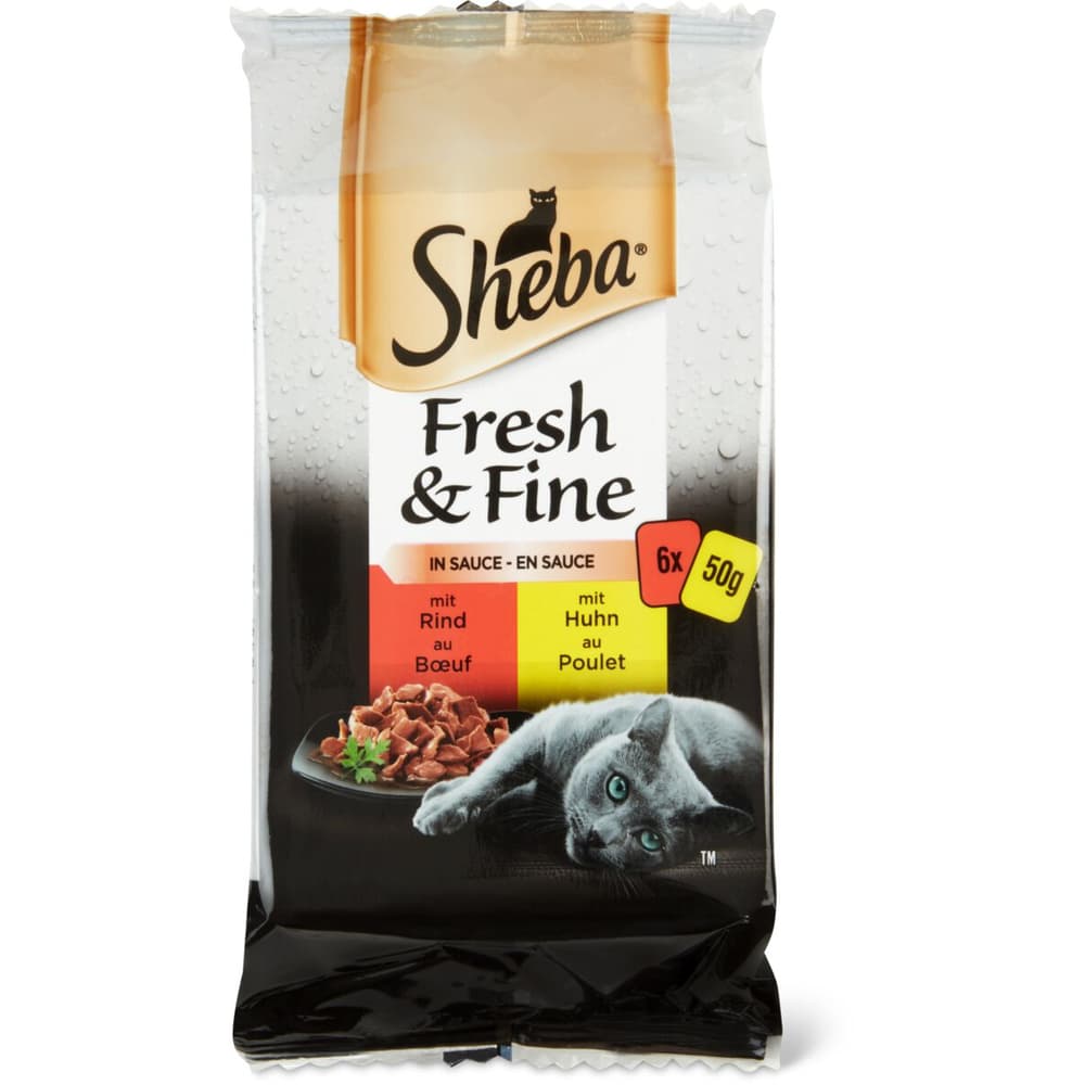 Sheba Fresh & Fine · affettati in salsa · pollo e manzo • Migros