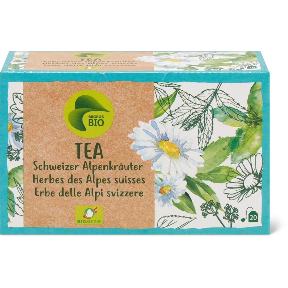 Migros Bio · Herbal infusion from the Swiss Alps • Migros