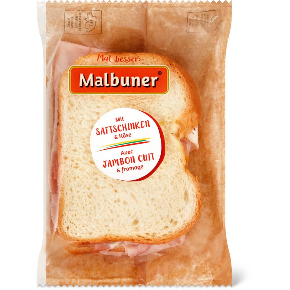 Malbuner Zopf-Brot Schinken-Käse • Migros