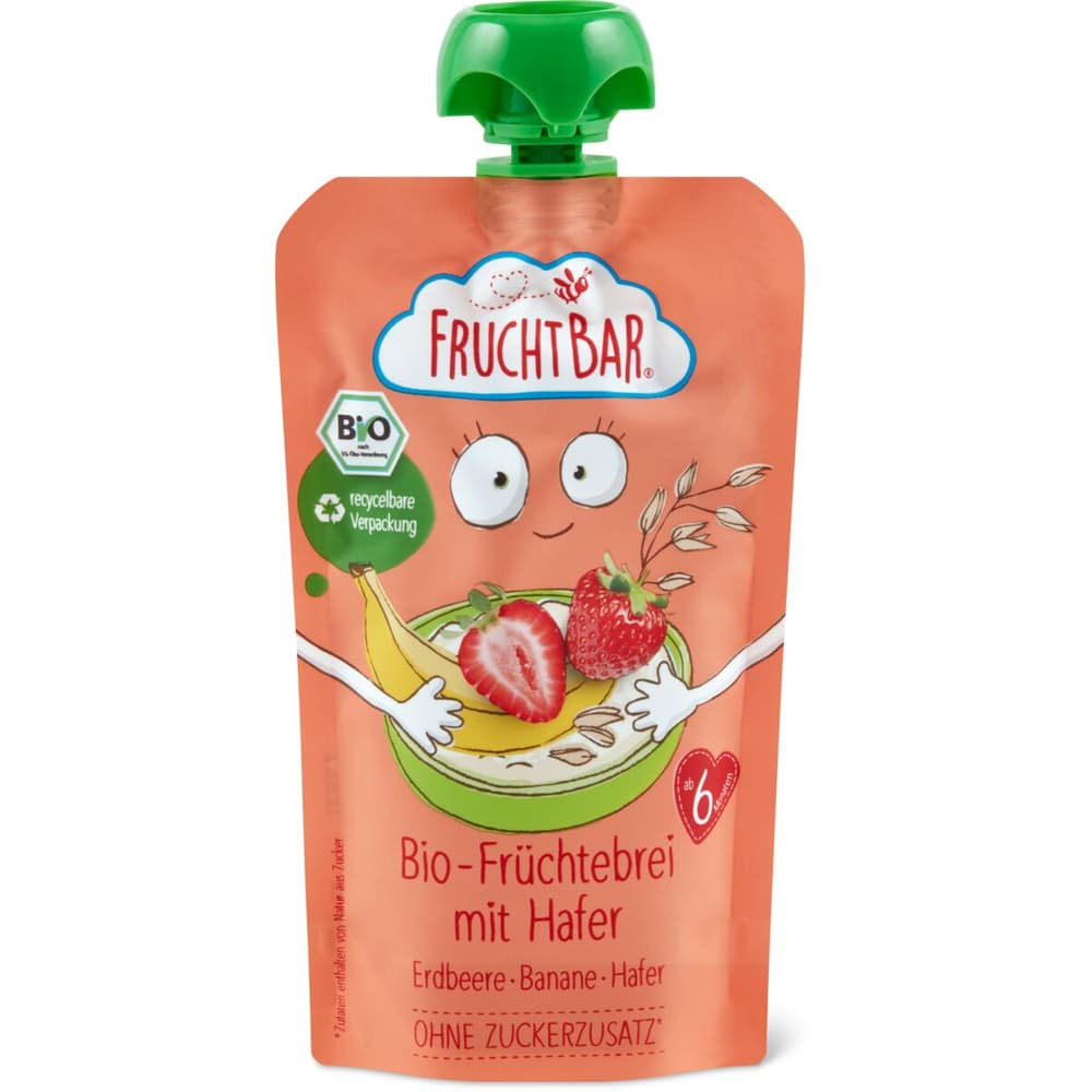 Fruchtbar Bio · Squeeze pouches for babies, strawberry, banana & oats ...