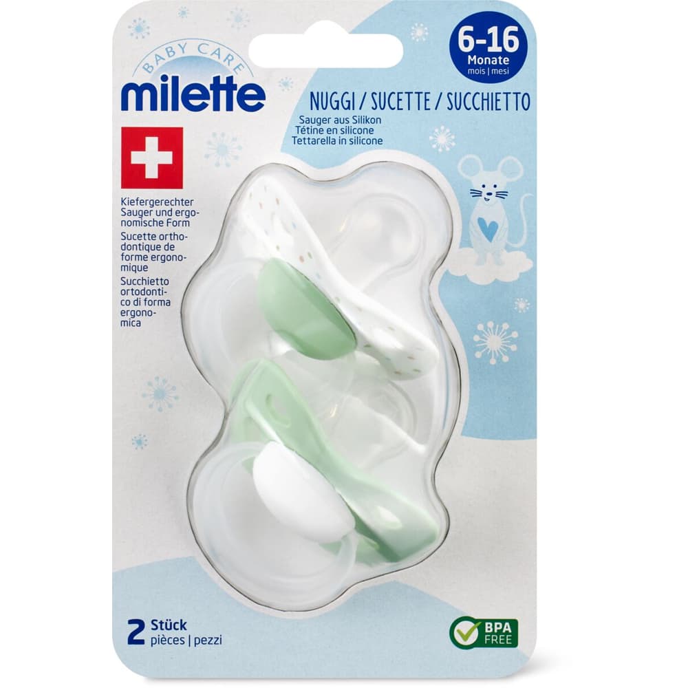 Milette Baby Care · Nuggi · Ab 6 Monaten • Migros