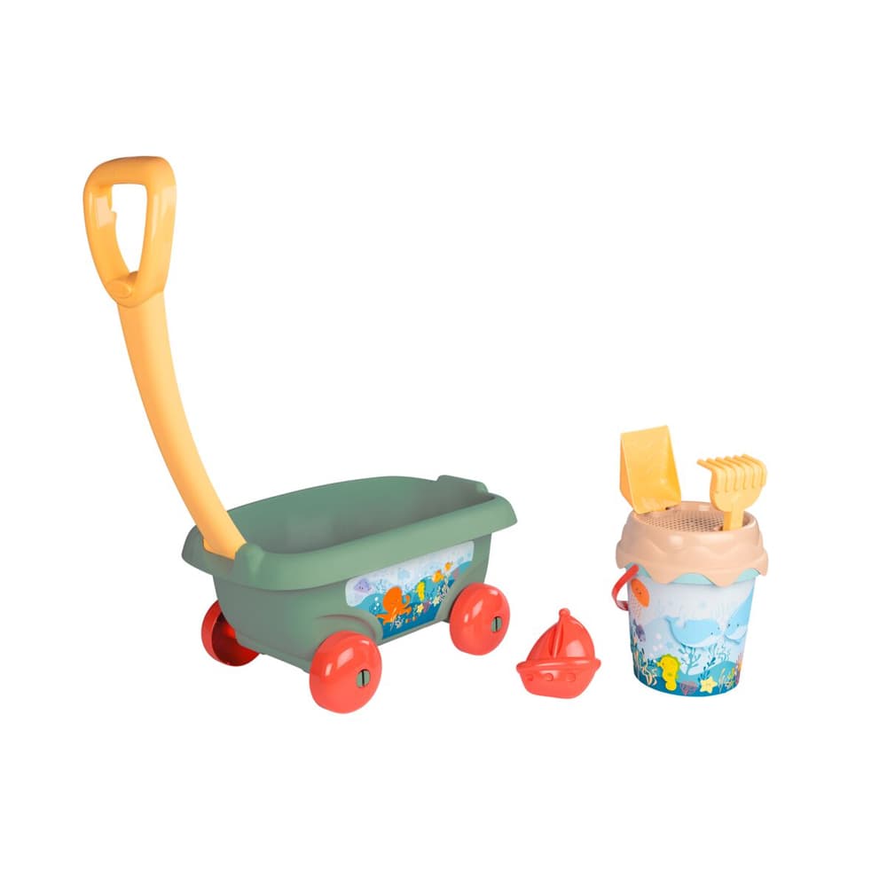 SMOBY GREEN ZIEHWAGEN MIT SANDEIMER • Migros