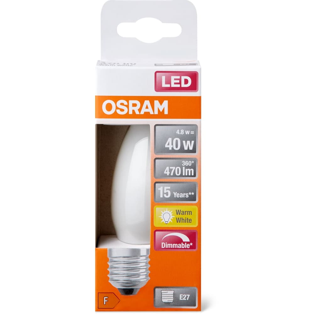Osram Led · Light bulb · SST CL B40 MATT E27 DIM - 40W • Migros