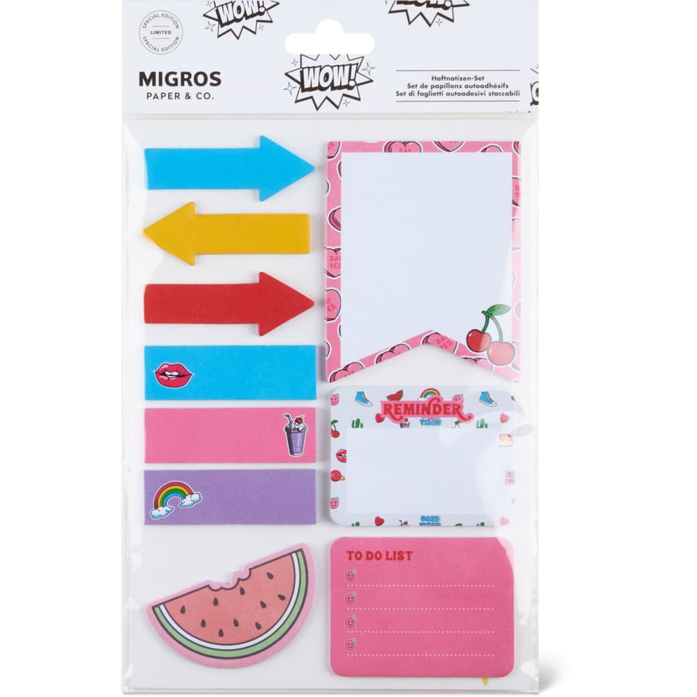Migros Paper & Co. · Set of sticky notes • Migros