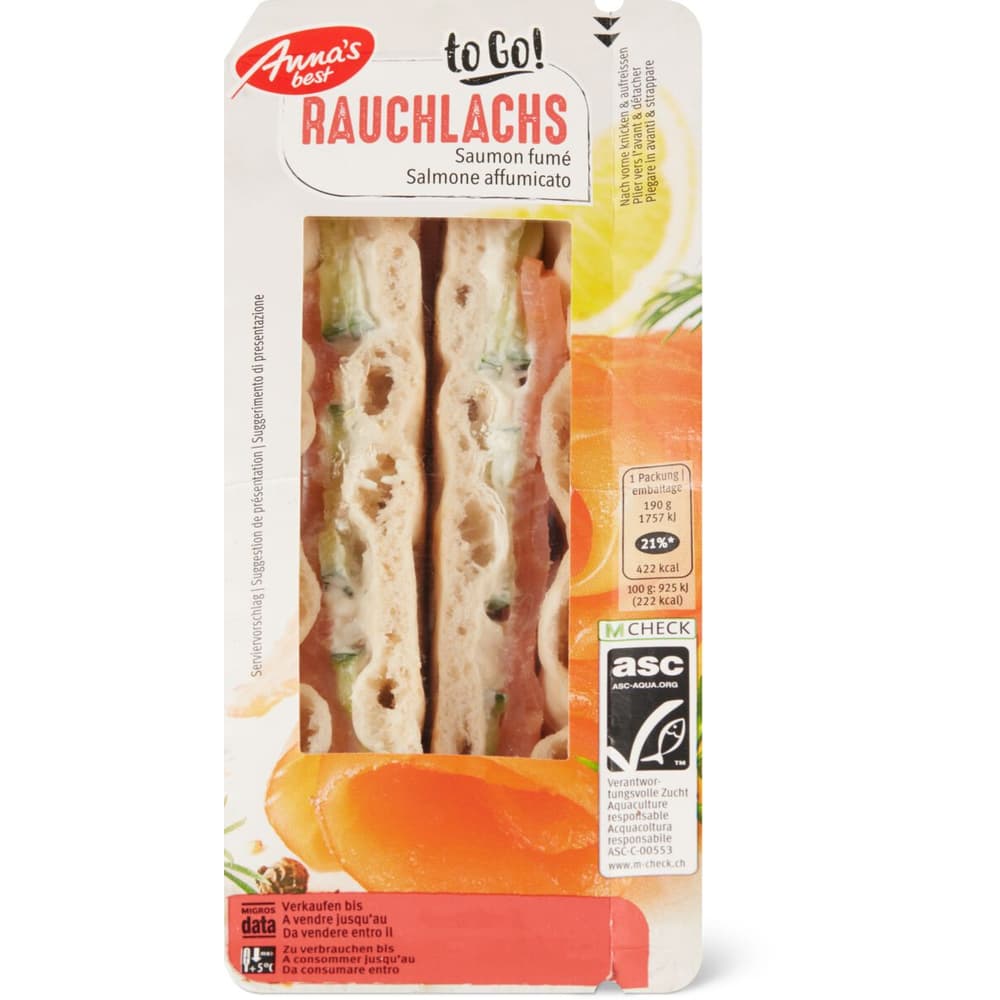 Anna's Best ASC sandwich salmone • Migros