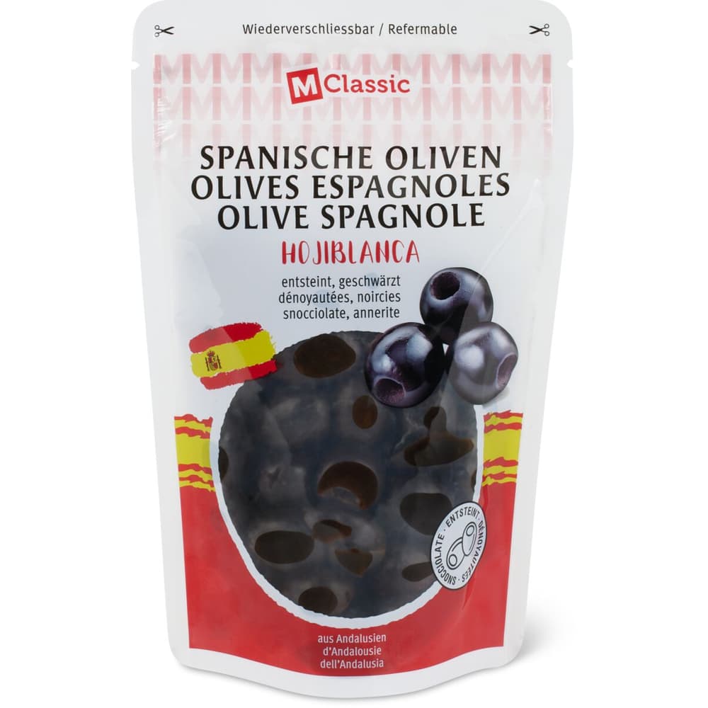 M-Classic · Schwarze spanische Oliven · Entsteint • Migros
