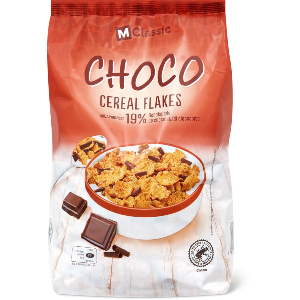 M Classic Cereal Flakes Mit 19 Schokolade Migros M Classic Cereal Flakes Mit 19 Schokolade Migros