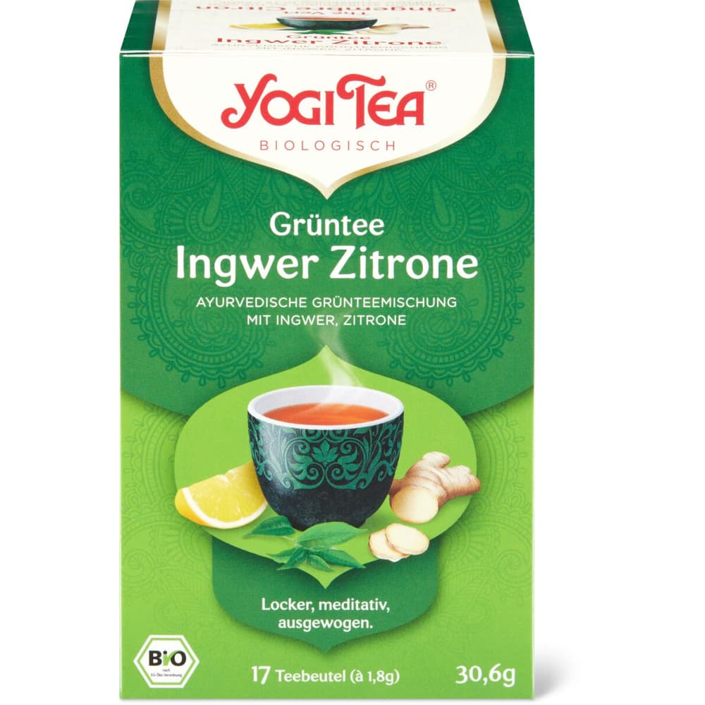 Yogi Tea · organic herbal tea · ginger lemon • Migros