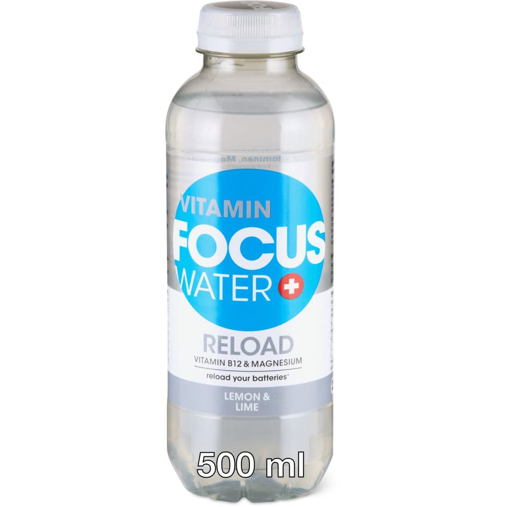 Focus Water Reload · Vitamin water · lemon & lime • Migros