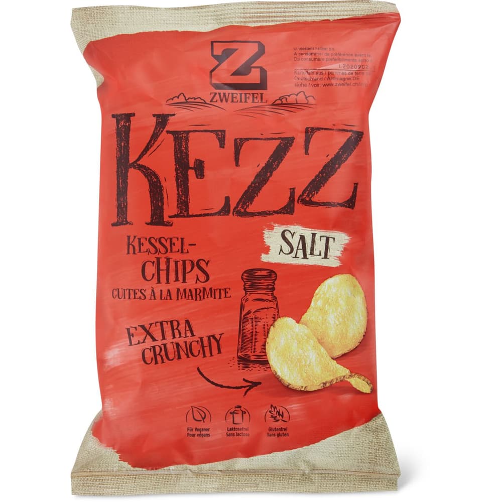 Achat Zweifel Kezz · Chips anglaises · Sel • Migros