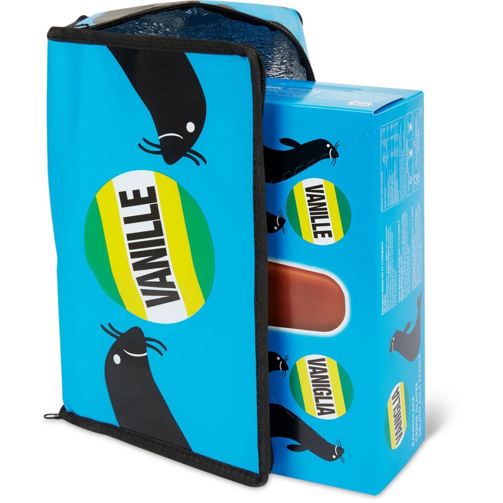 Seehund-Family · Rahmglace · Vanille - mit Kühltasche • Migros Online