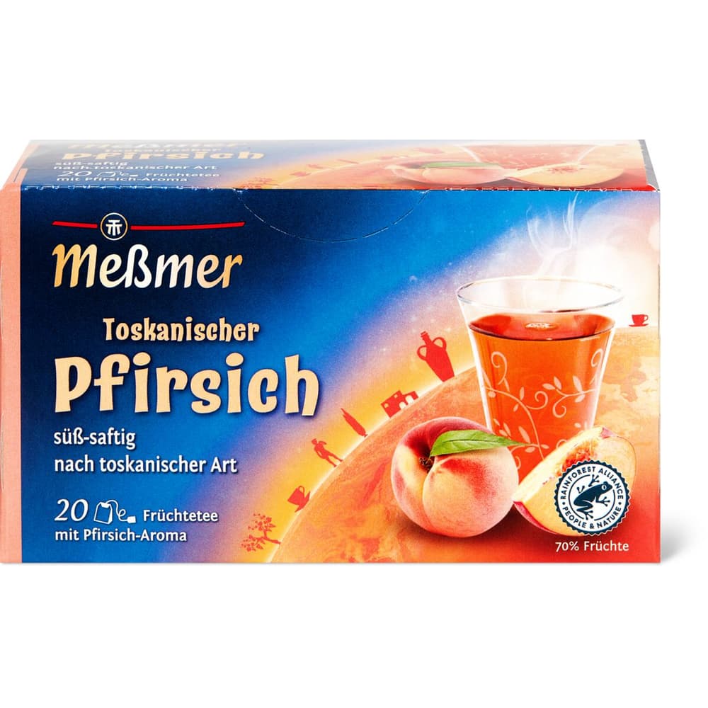 Messmer · Fruit tea · Tuscan peach aroma • Migros