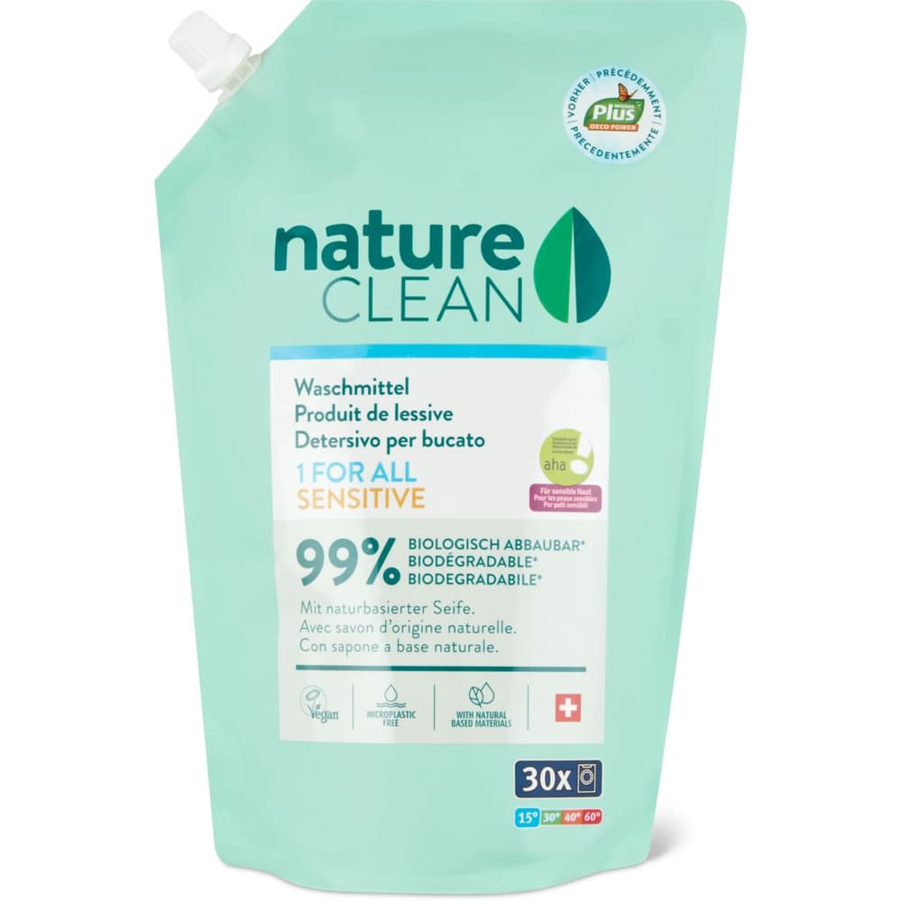 Nature Clean 1 for all Sensitive · Liquid laundry detergent · 30 wash ...