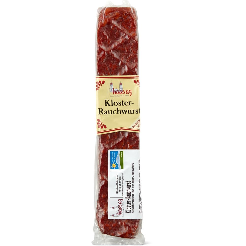 «Aus der Region.» Kloster Rauchwurst • Migros
