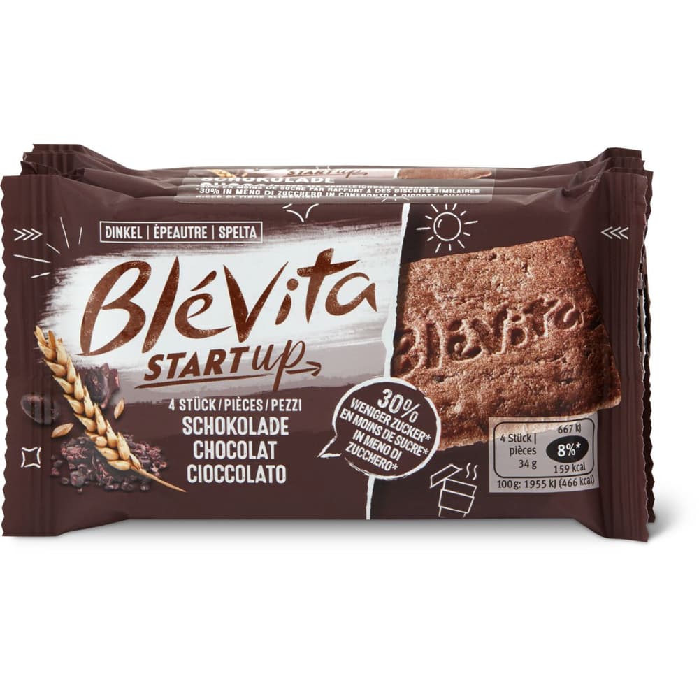 Blévita Start up · crackers · chocolat • Migros
