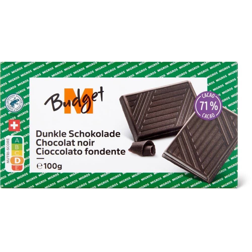 M-Budget · Dark chocolate • Migros