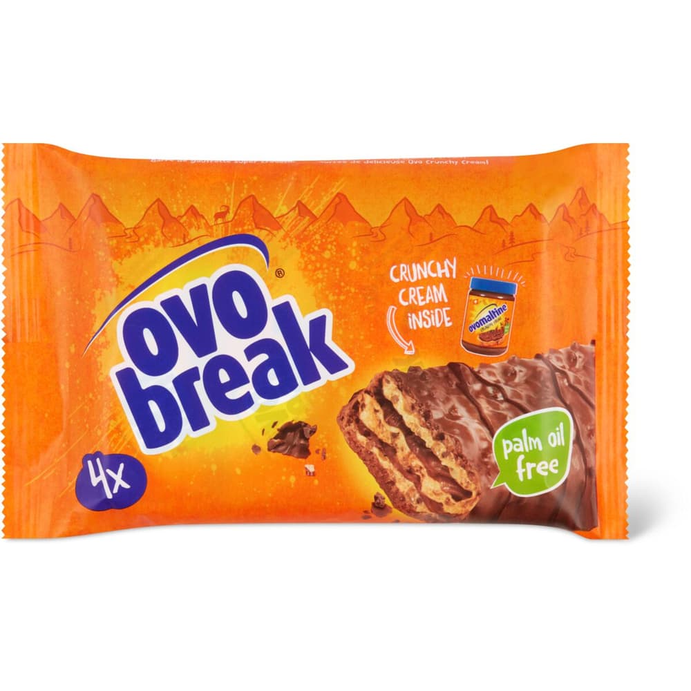 Ovomaltine Break · Bar with crunchy cream • Migros