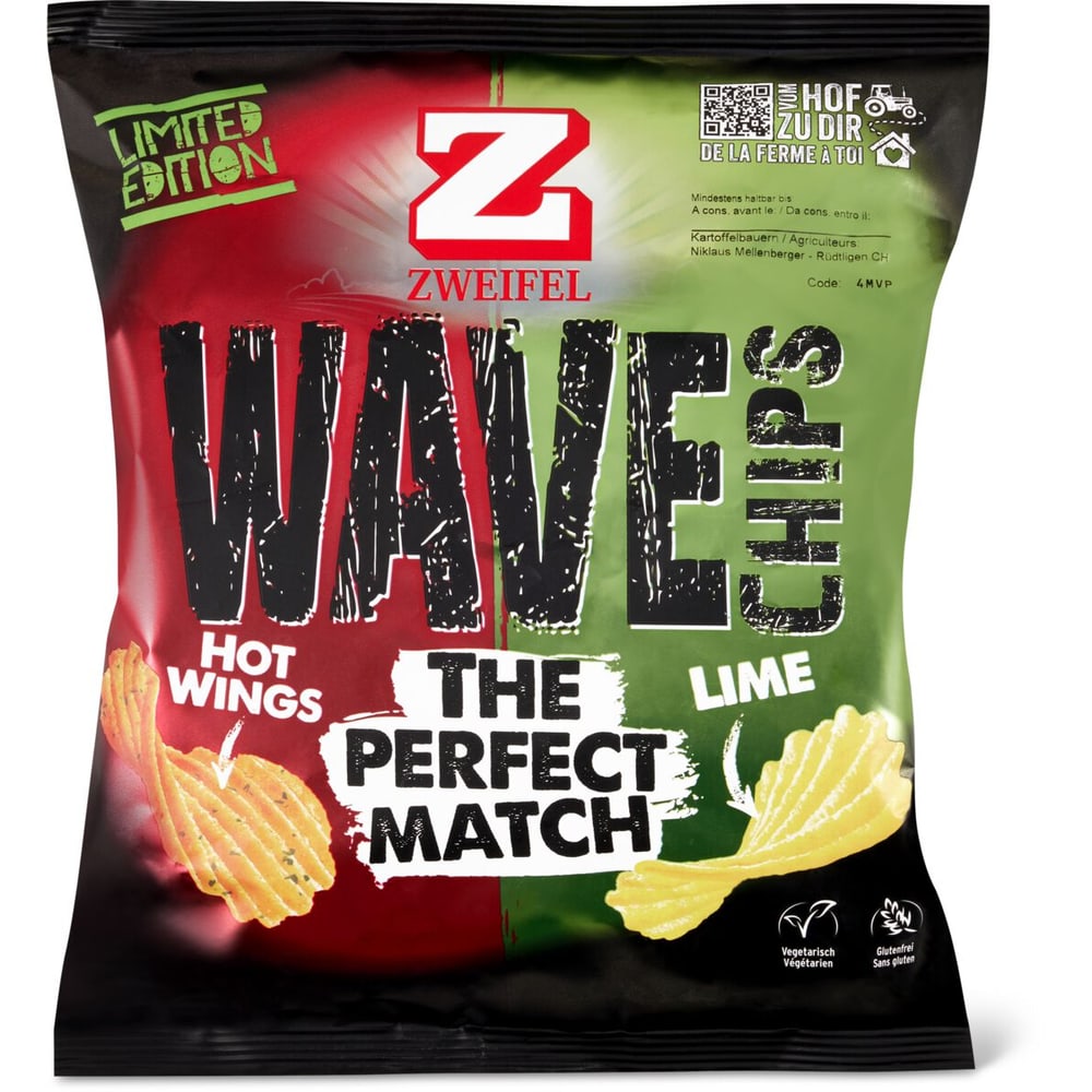 Zweifel Wave · Chips · Hot Wings & Lime • Migros