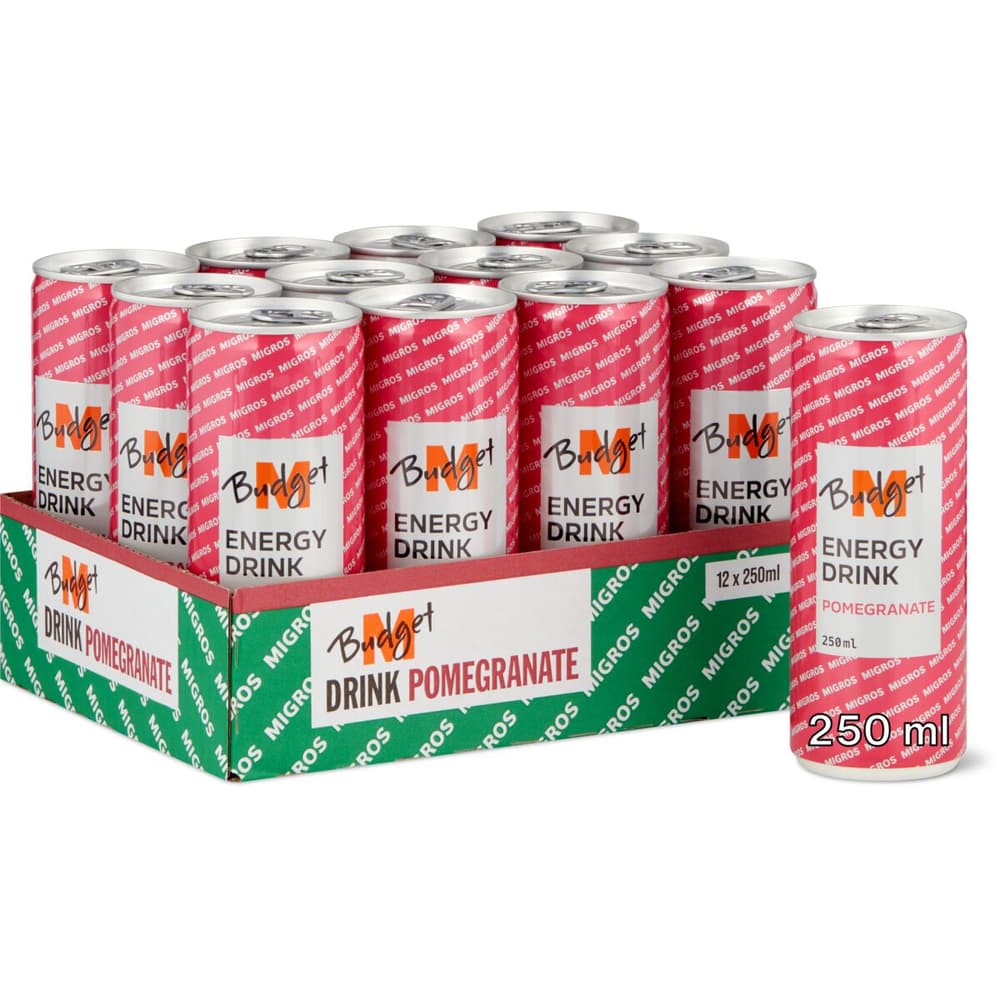 M-Budget · Energy Drink · Grenade • Migros