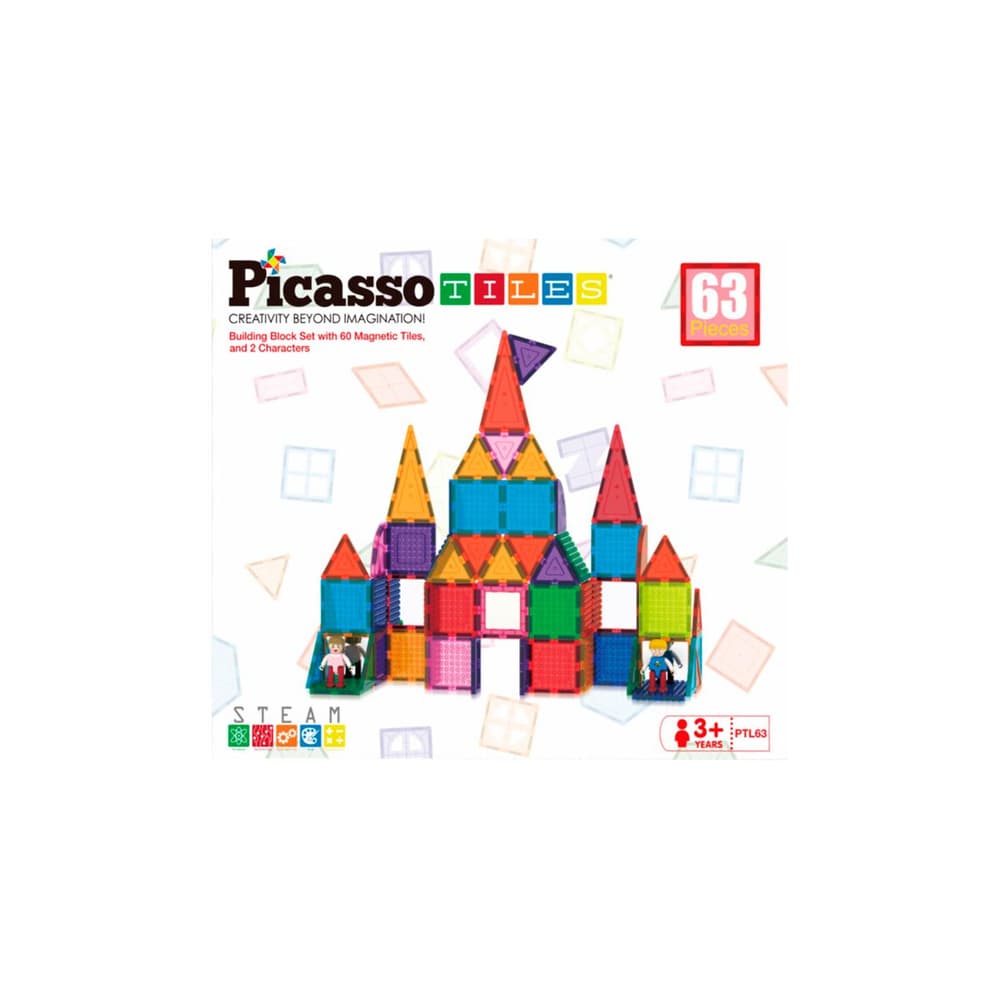 Picasso Tiles · Set di costruzioni con 60 tessere magnetiche e 2 ...