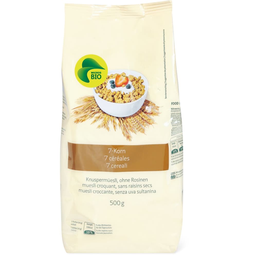 Buy Bio · crunchy muesli · 7-grain • Migros