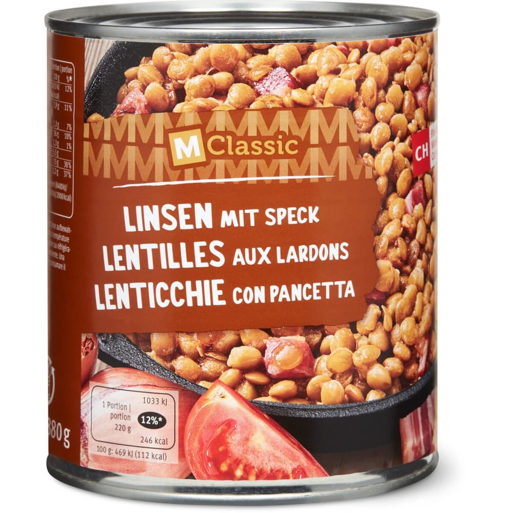 M-Classic · Lentils with bacon cubes • Migros