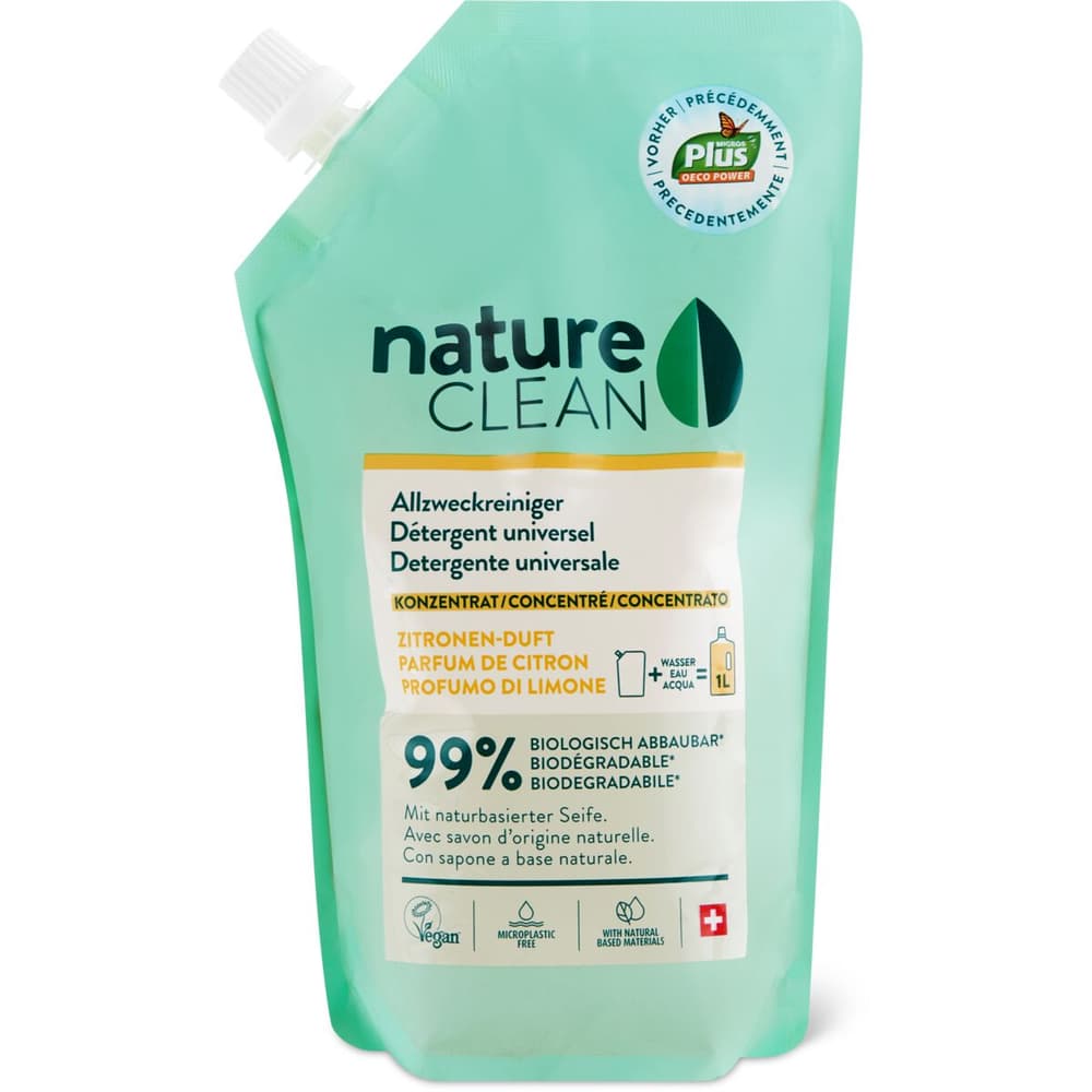 Nature Clean · Détergent universel recharge • Migros