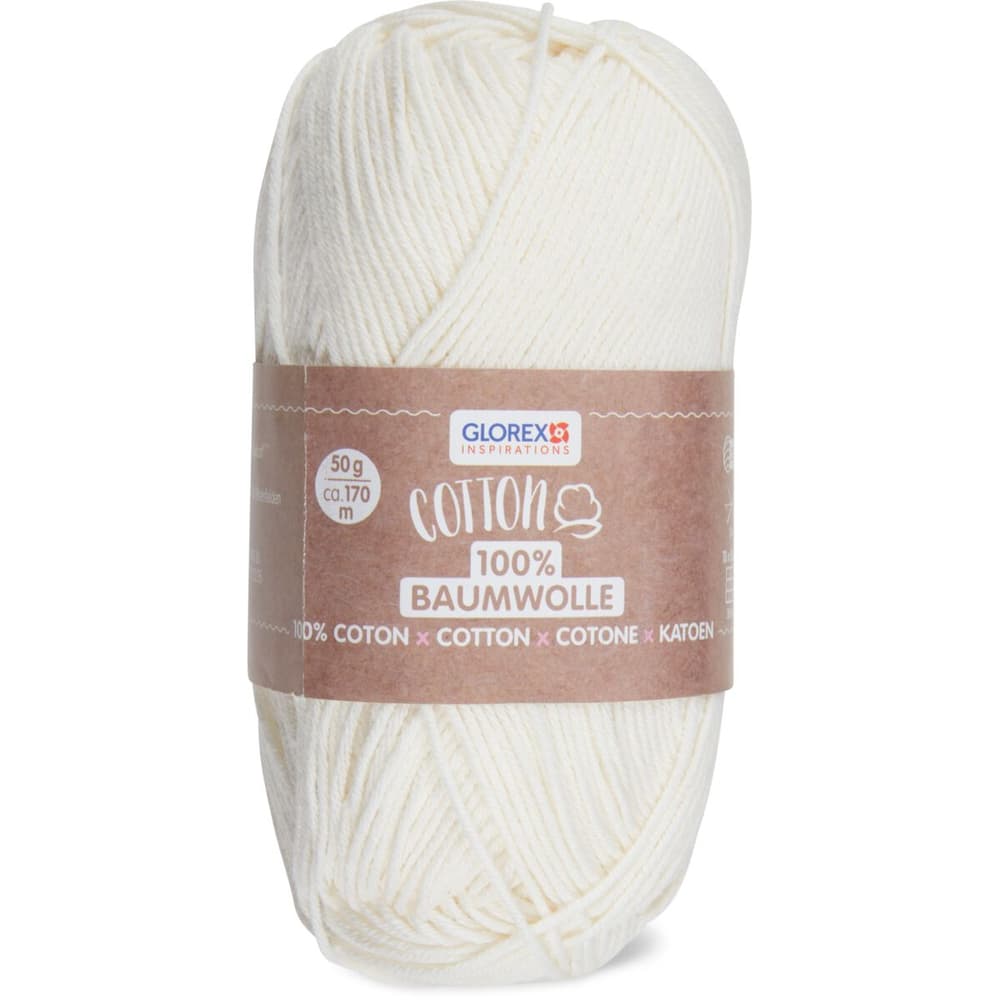 Glorex Hobby Time · Fil Cotton, 100% coton, 50 g, nature • Migros