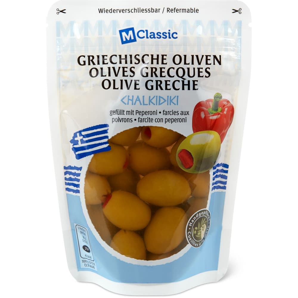 M-Classic · Olive greche · Ripiene con peperone • Migros