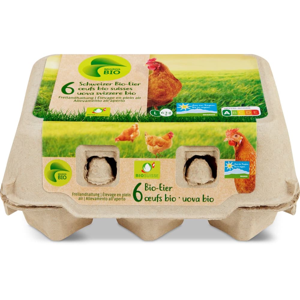 Migros Bio Eier Freilandhaltung 60g+ • Migros