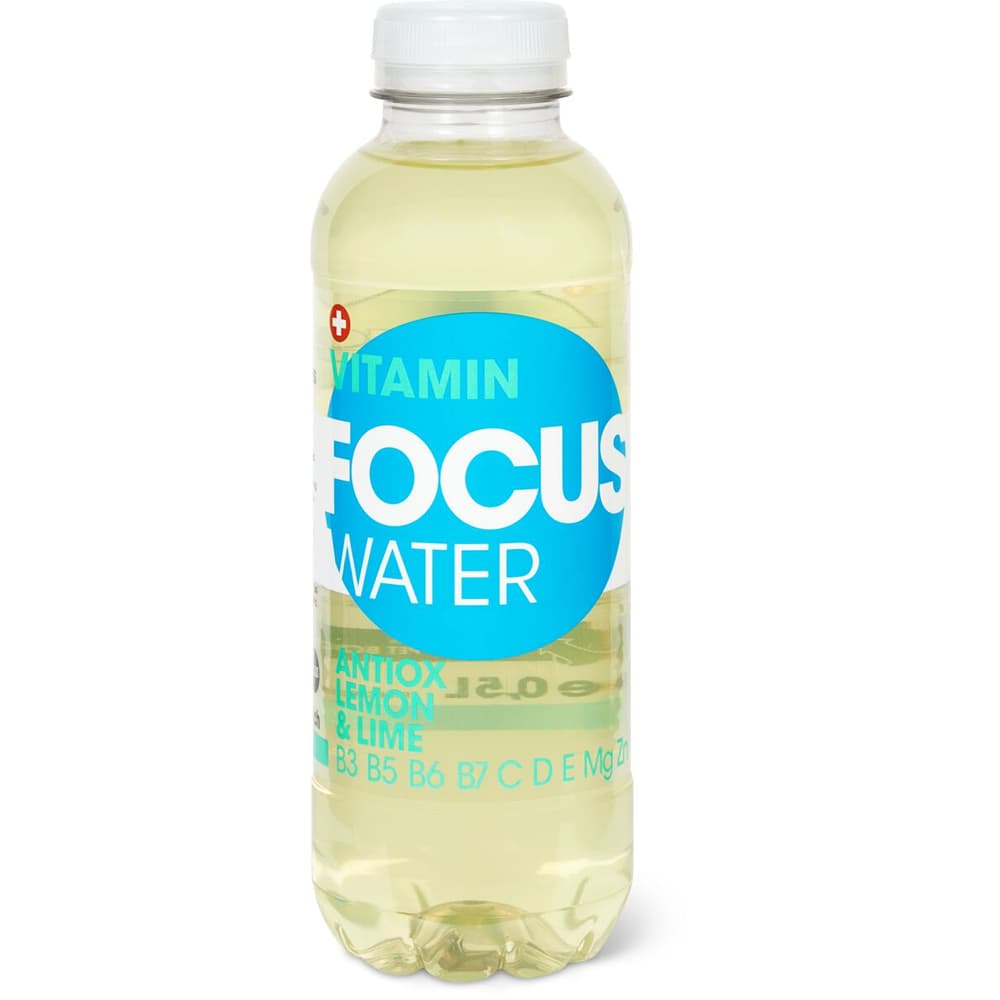 Focus Water Antiox · Vitamin Wasser · Zitrone & Limette • Migros