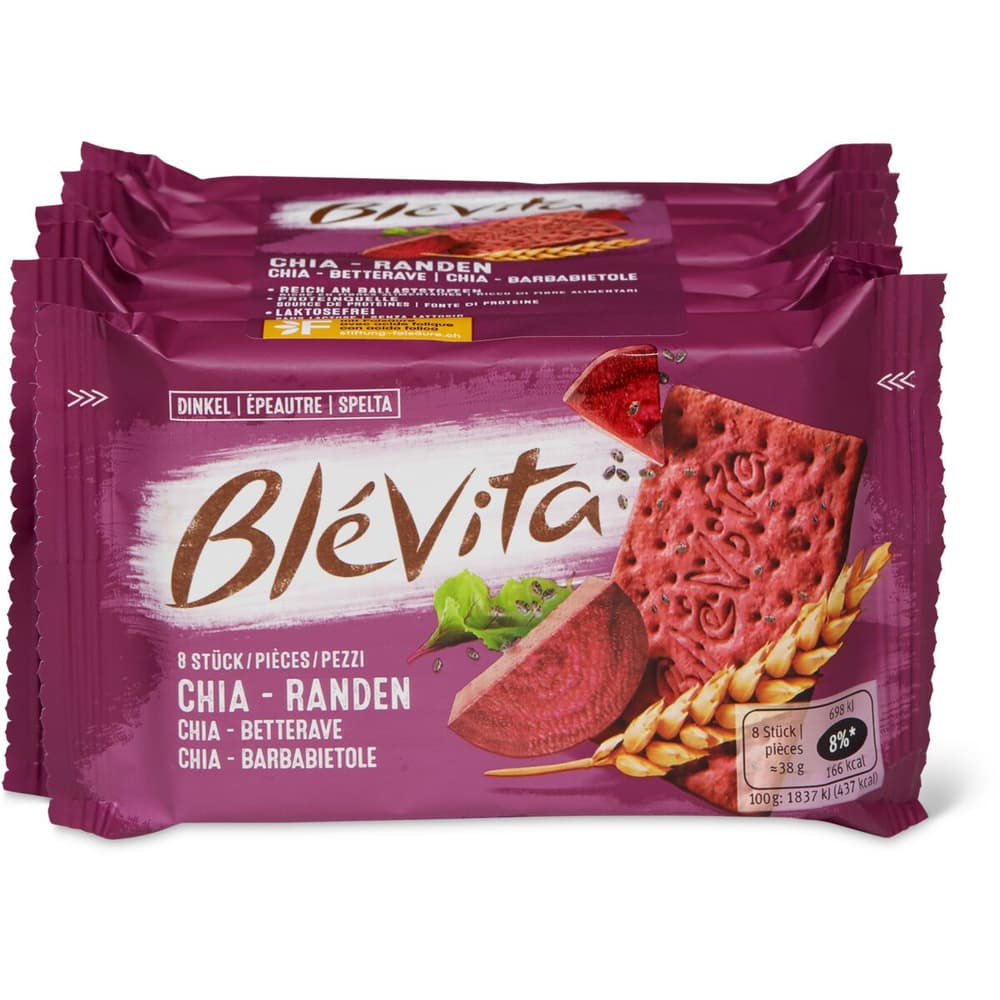 Blévita · Spelt biscuits · Chia-Beet • Migros