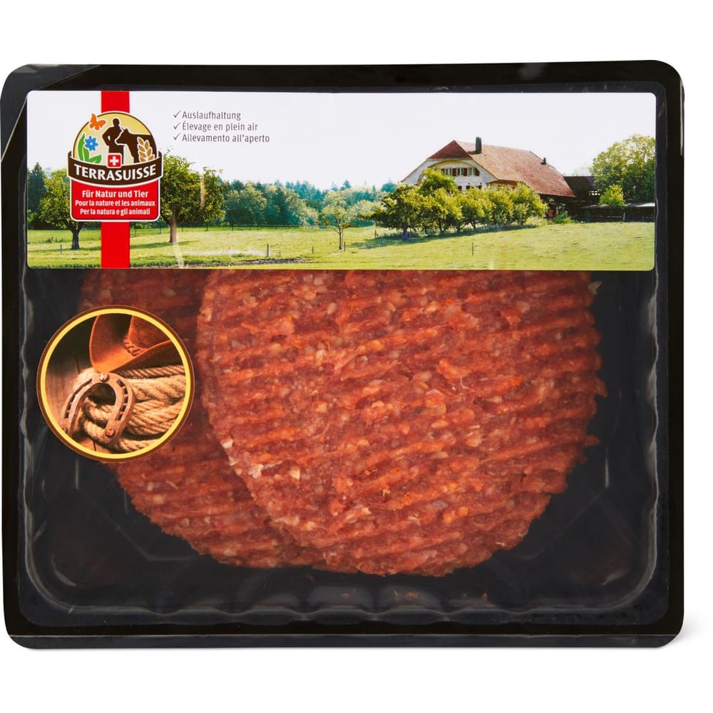 IP-SUISSE · Burger di manzo · Country • Migros