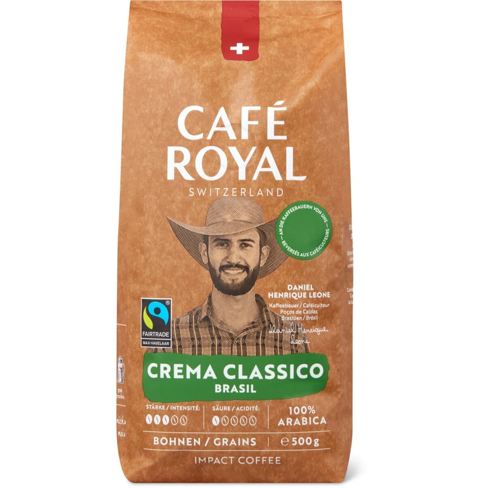 Café Royal Brasil · Coffee beans · Crema - intensity 3/5 • Migros