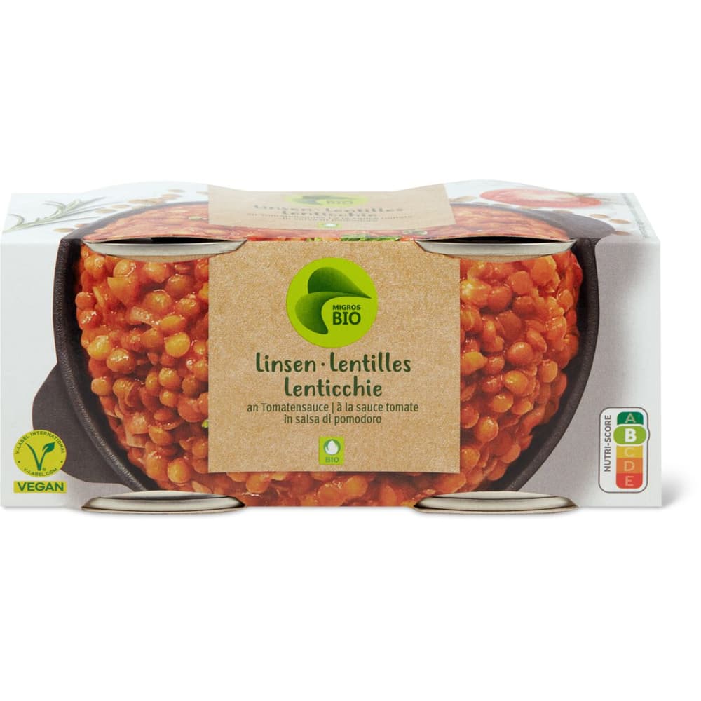 Migros Bio · Lentilles · à la sauce tomate • Migros