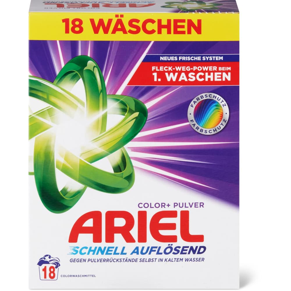 Ariel Color + · Lessive en poudre · 18 lessives • Migros