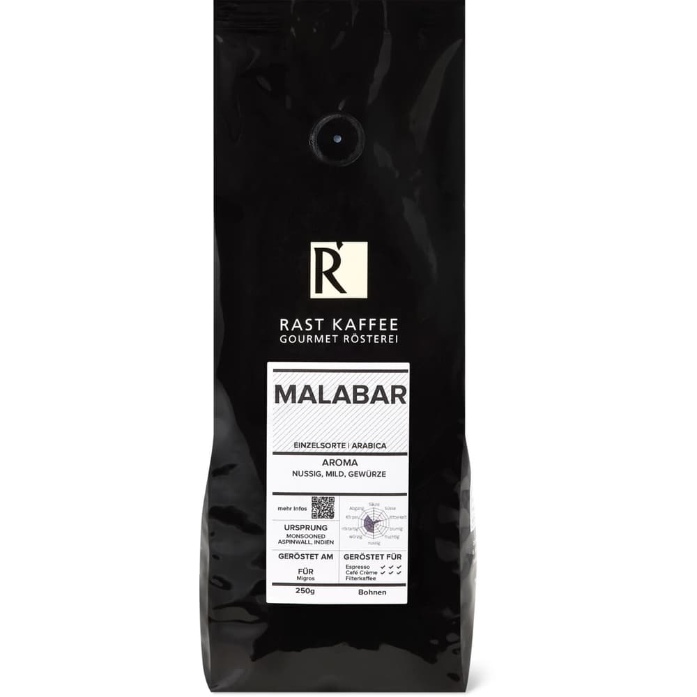 Kaffee Rast Coffee beans Malabar • Migros