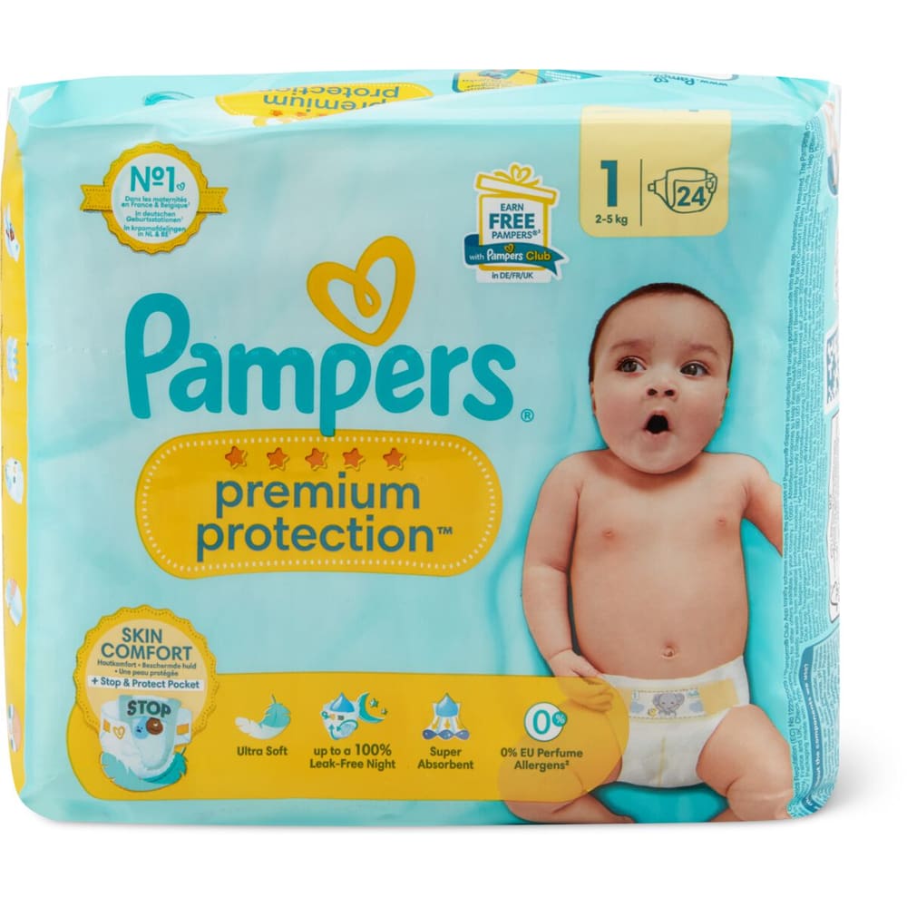 Pampers Premium Protection · Diapers · size 1, 2-5kg • Migros