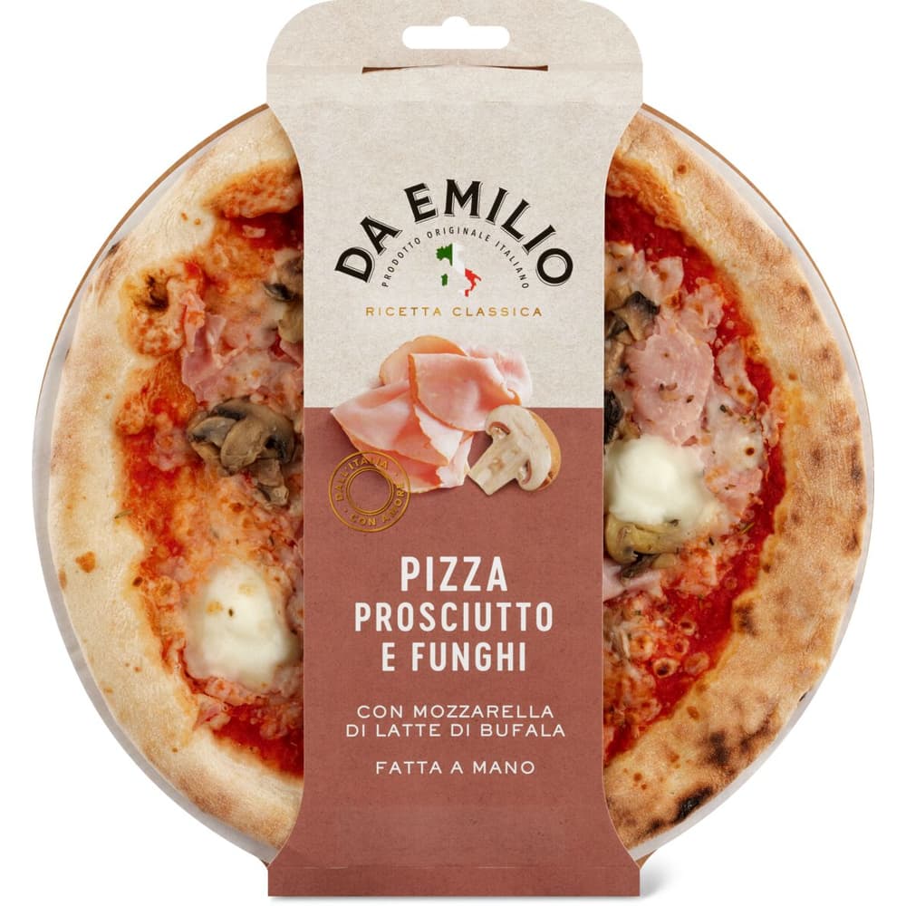 Da Emilio · Pizza · Prosciutto & Funghi • Migros