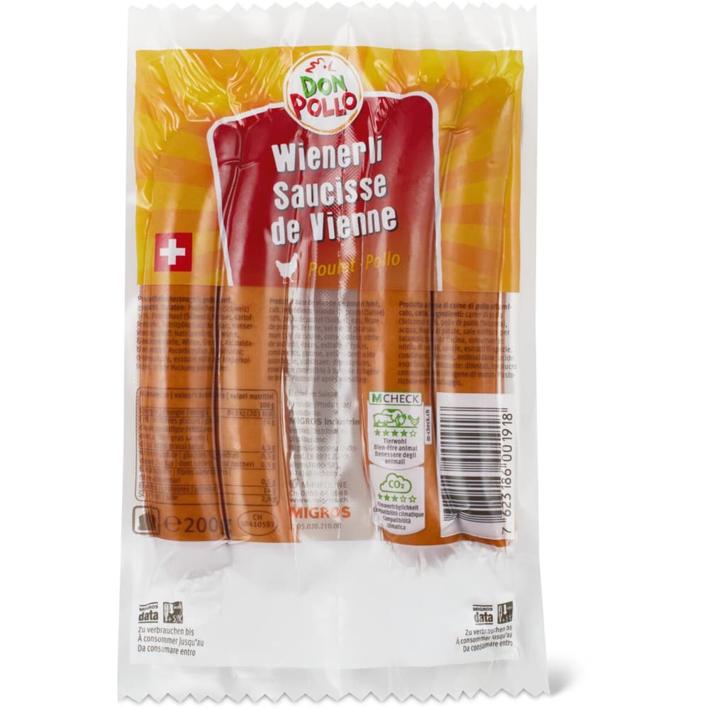 Don Pollo · Poulet Wienerli • Migros