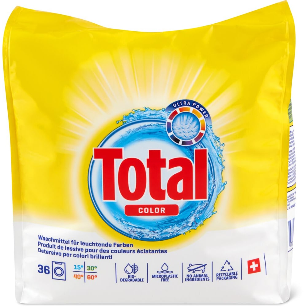 Total Color · Washing powder · 36 wash cycles • Migros