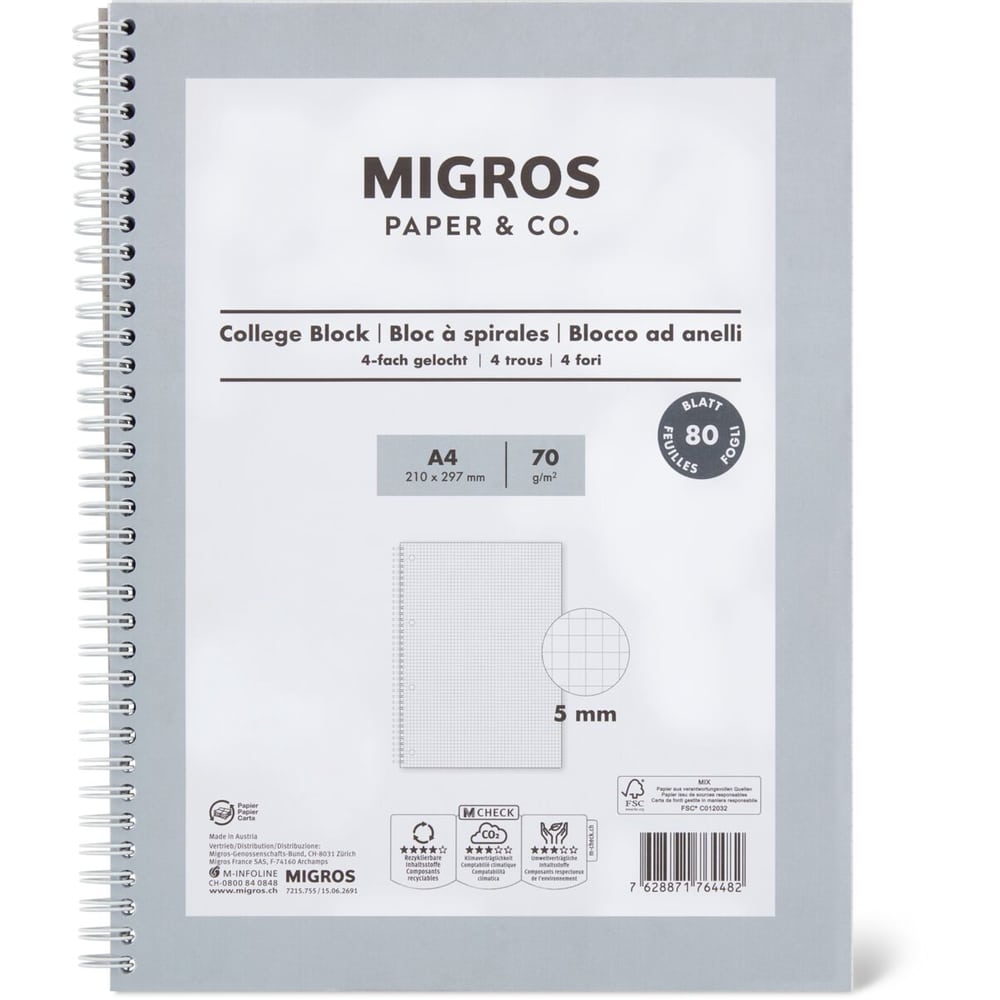 MIGROS PAPER & CO. · College Block A4 • Migros