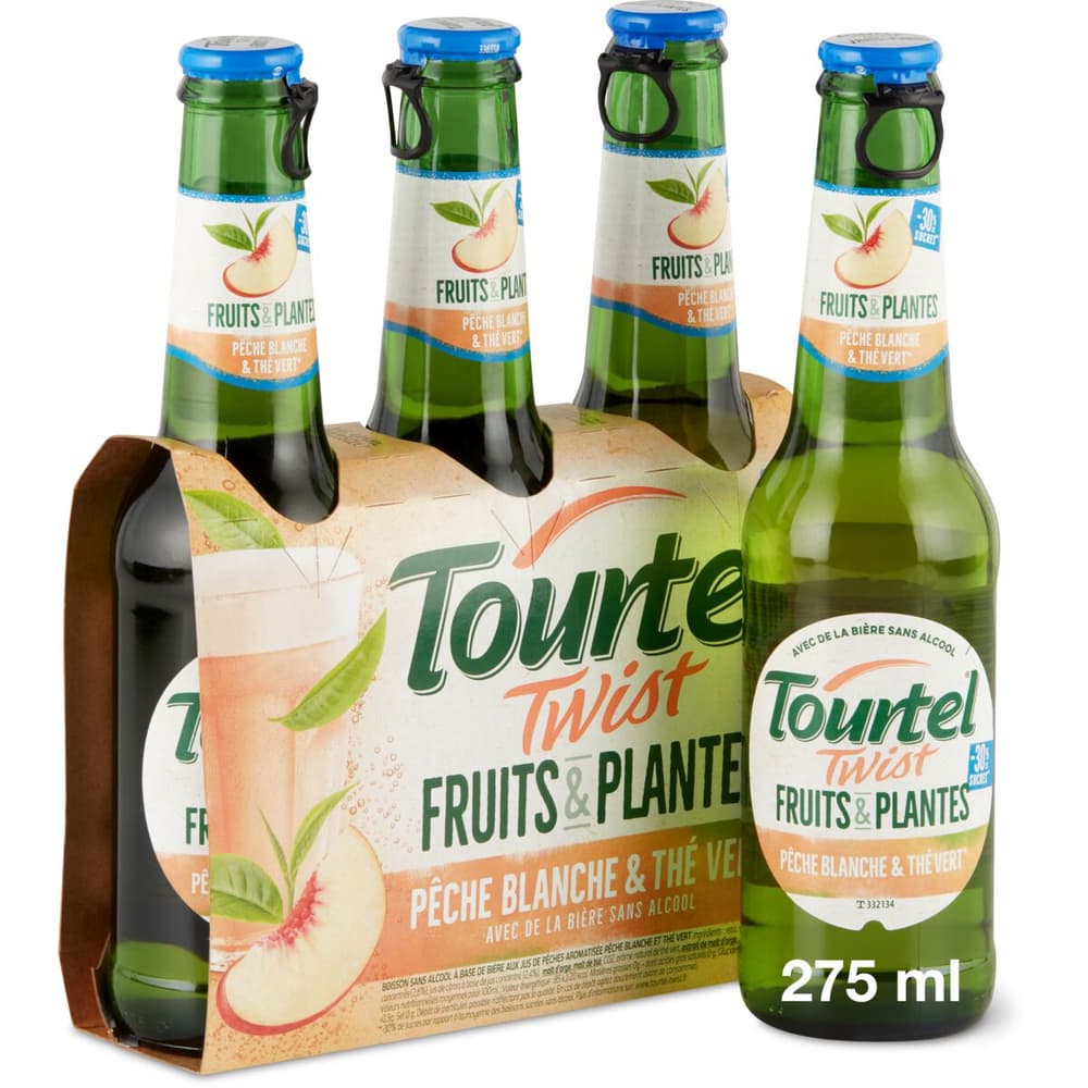 Tourtel Twist 0.0% · Alcohol-free beer · white peach & green tea ...