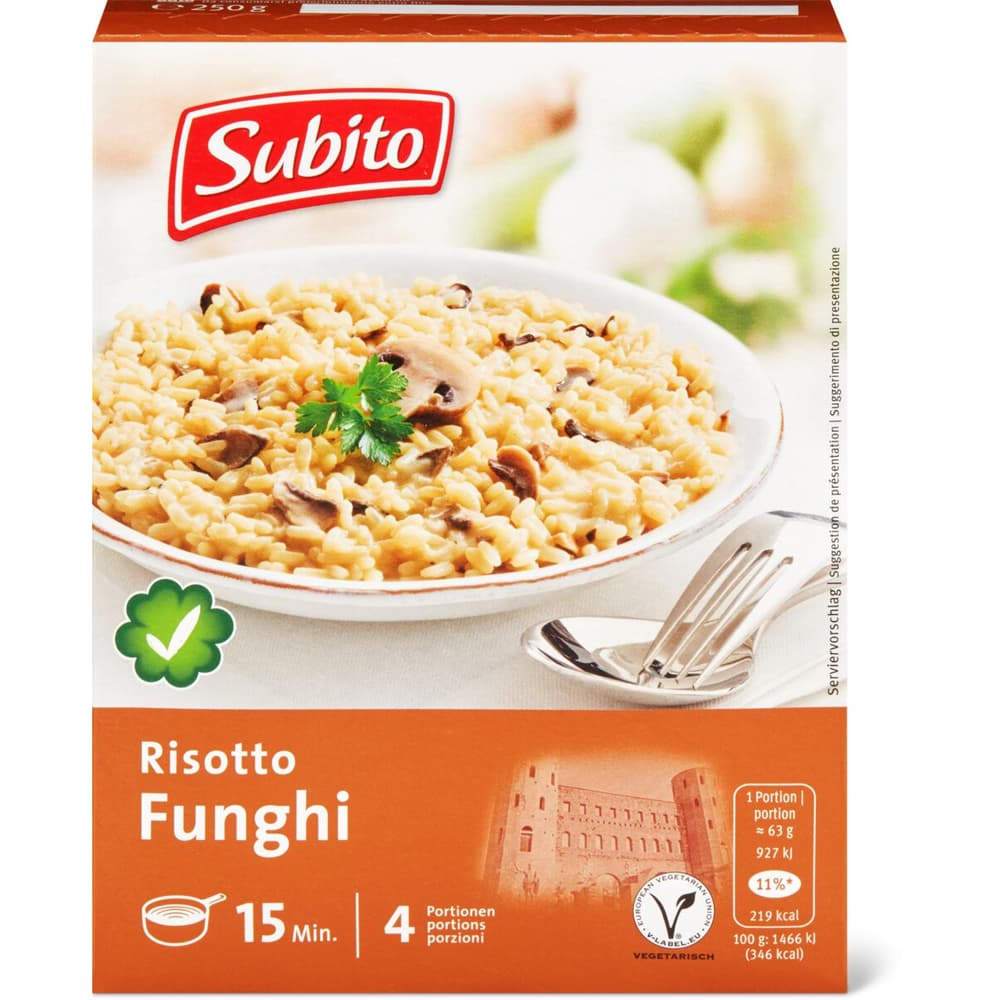 Subito Risotto · Risotto mit Champignons · Vegetarisch • Migros