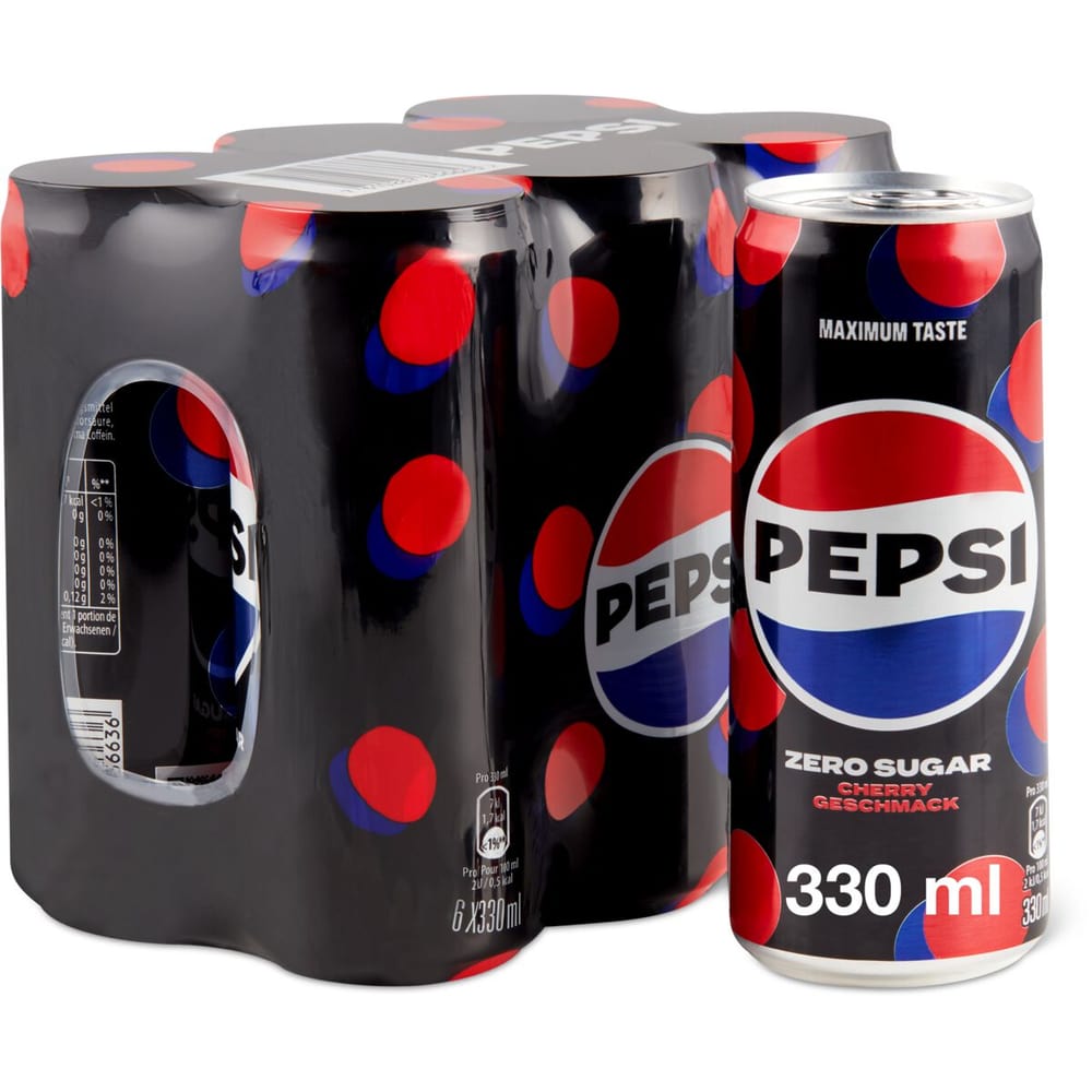 Pepsi Zero · Soft drink · Cherry flavour, low in calories • Migros Online