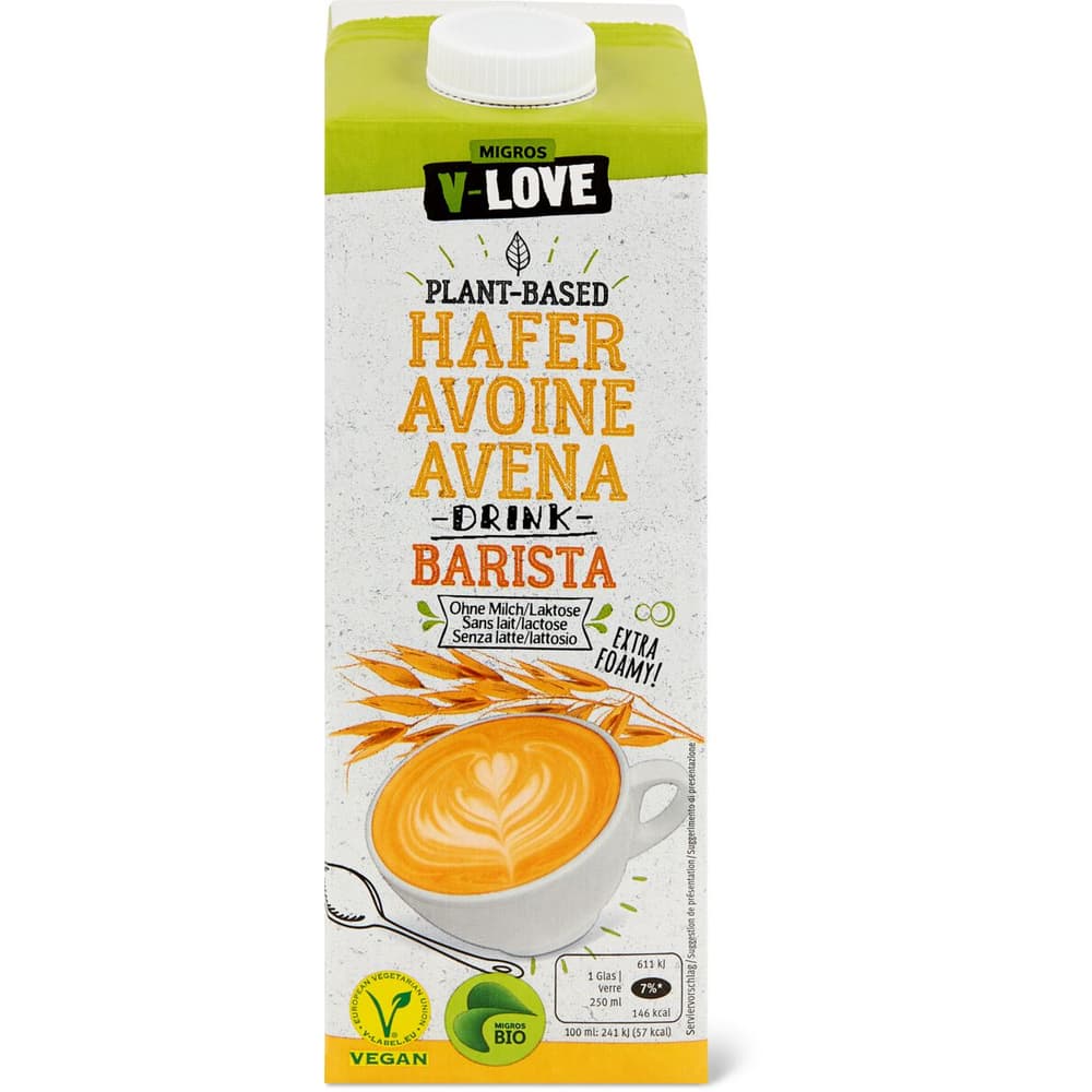 Achat V-Love Bio · Boisson à base d'avoine · Barista • Migros